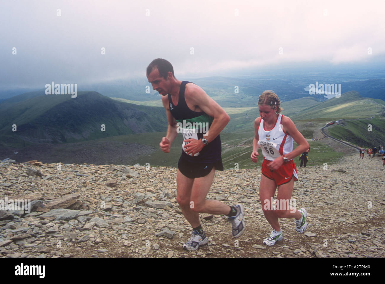 Fell Running Snowdon Mountain Snowdonia North West Wales Stock Photo ...