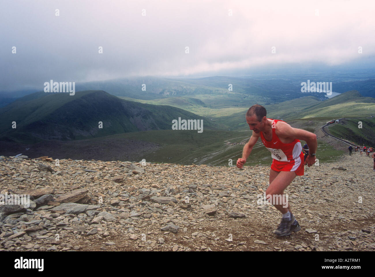Fell Running Snowdon Mountain Snowdonia North West Wales Stock Photo ...