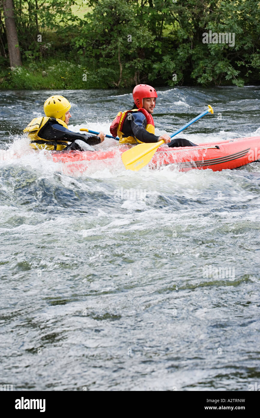 Two people white water rafting hi-res stock photography and images - Alamy