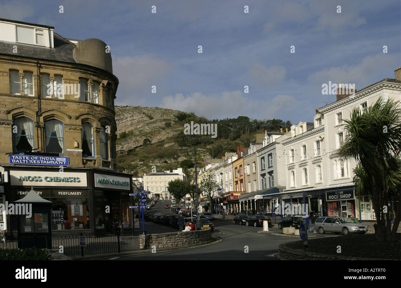 Shops Town Centre Llandudno North West Wales Stock Photo - Alamy