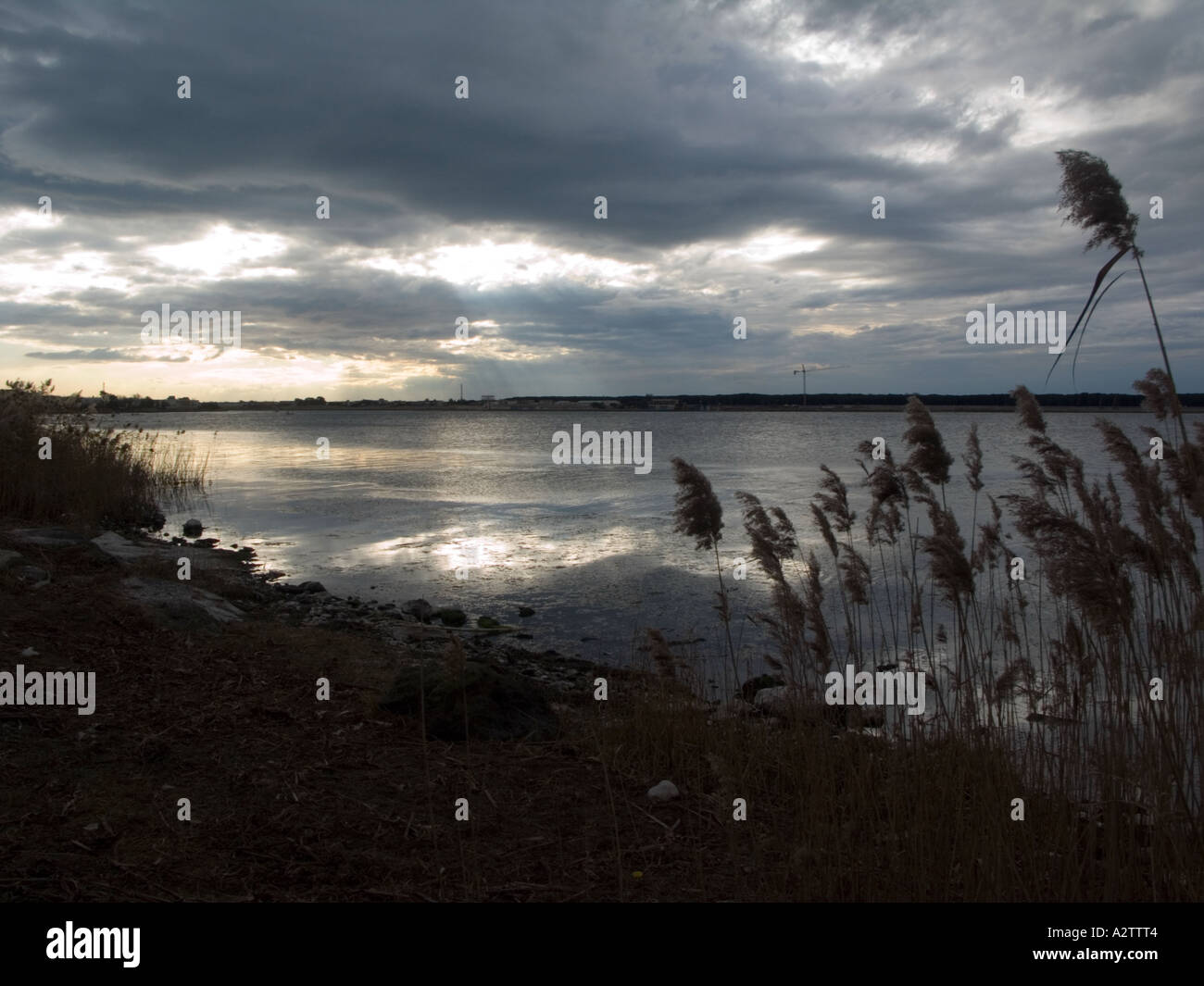 Sunset on Lago Patria, Giugliano, Naples, Italy Stock Photo - Alamy