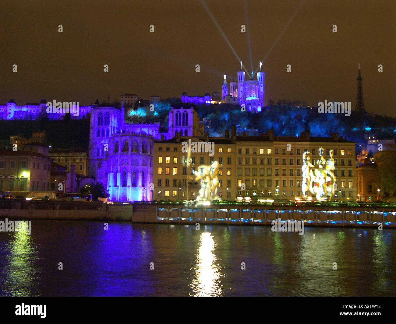 Light show of Lyon in December 8th FRANCE Stock Photo - Alamy
