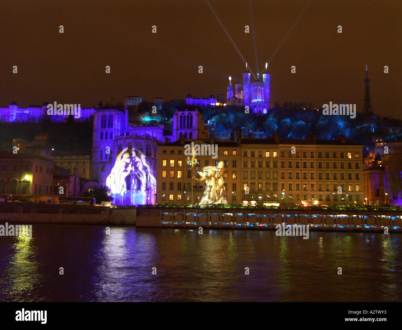 Fête des lumières in lyon hi-res stock photography and images - Alamy