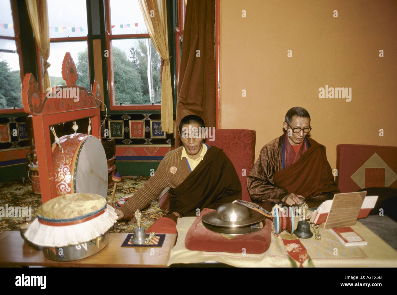 buddists samye ling buddism samye ling Stock Photo - Alamy