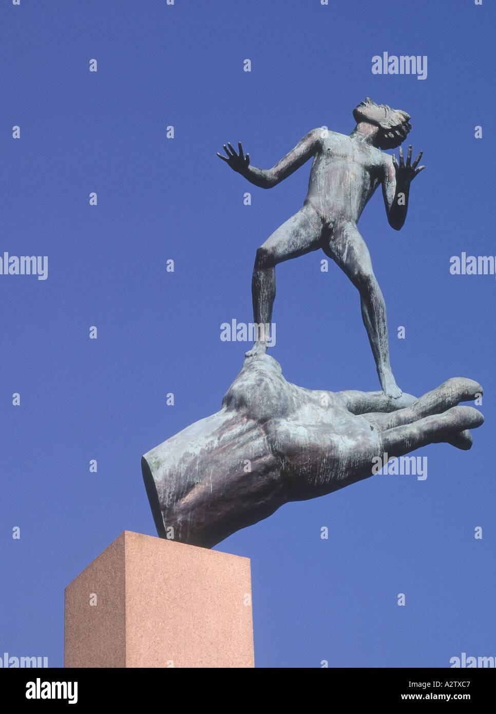 Stockholm Sweden Replica of sculpture Hand of God by sculptor Carl ...