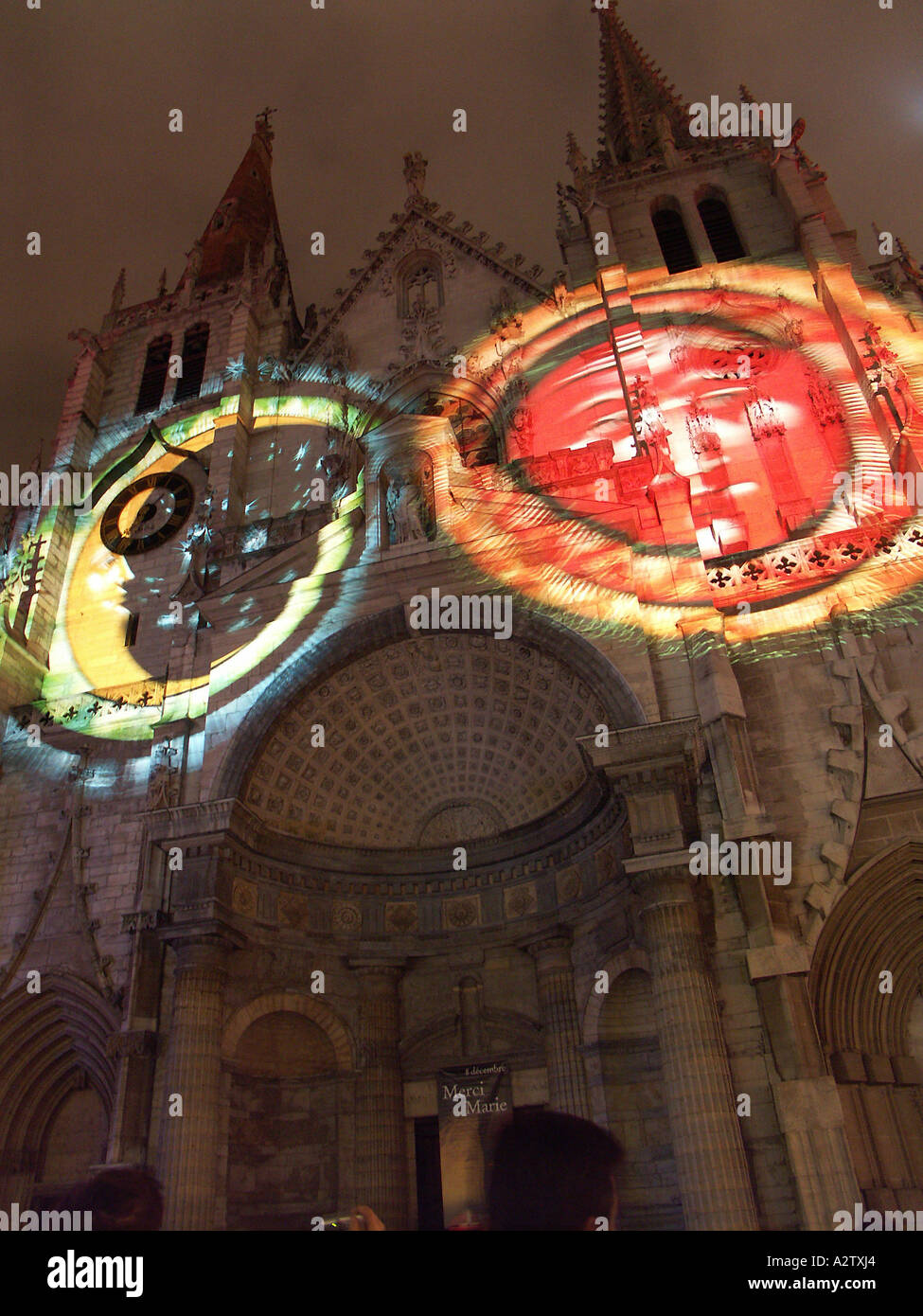 Light show of Lyon in December 8th FRANCE Stock Photo - Alamy