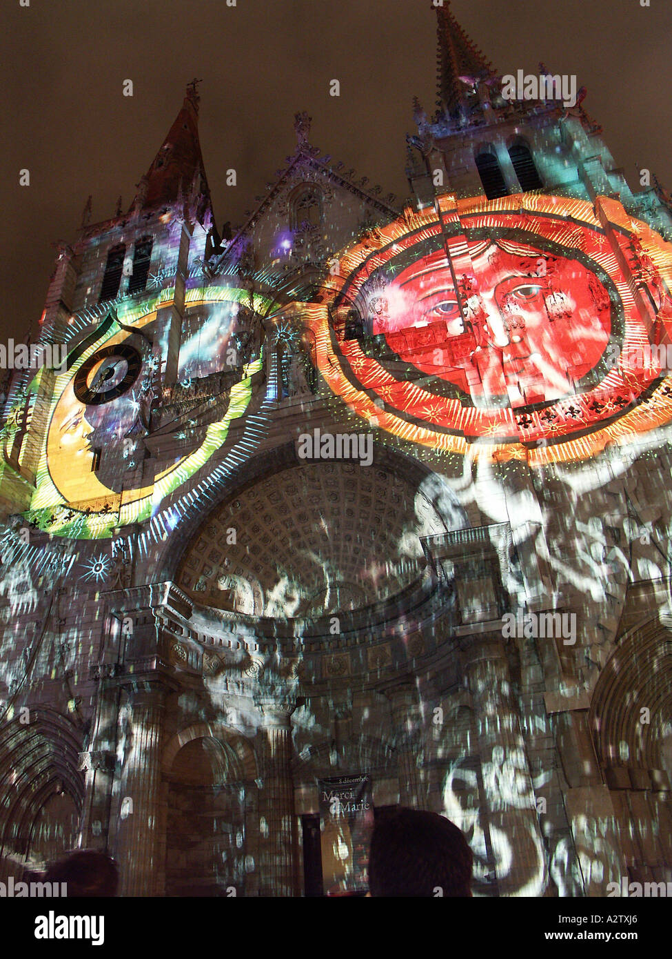 Light show of Lyon in December 8th FRANCE Stock Photo - Alamy