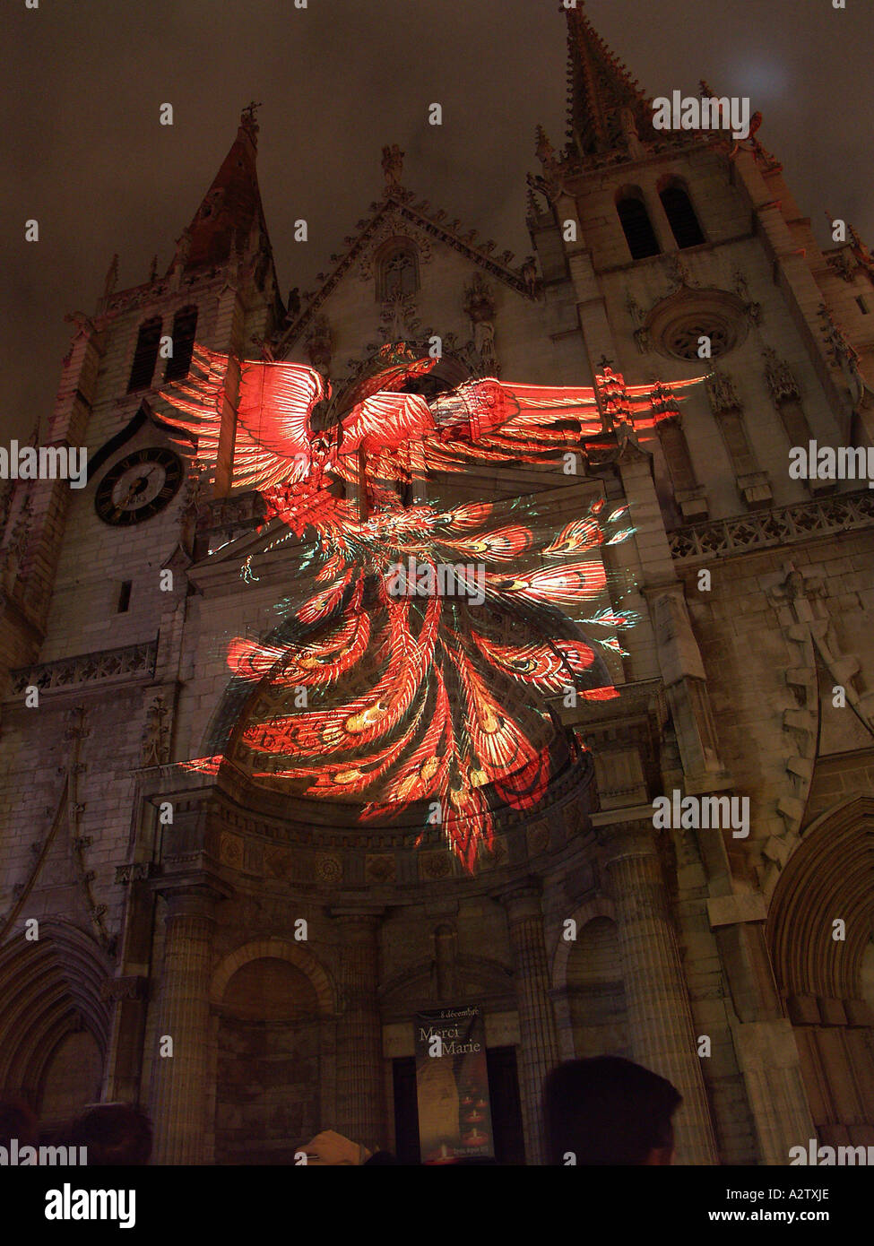 Light show of Lyon in December 8th FRANCE Stock Photo - Alamy