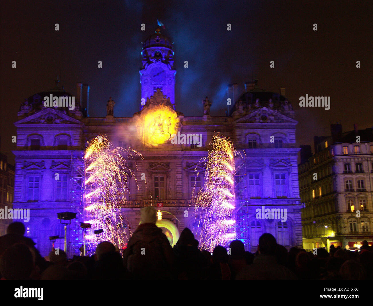 Light show of Lyon in December 8th FRANCE Stock Photo - Alamy