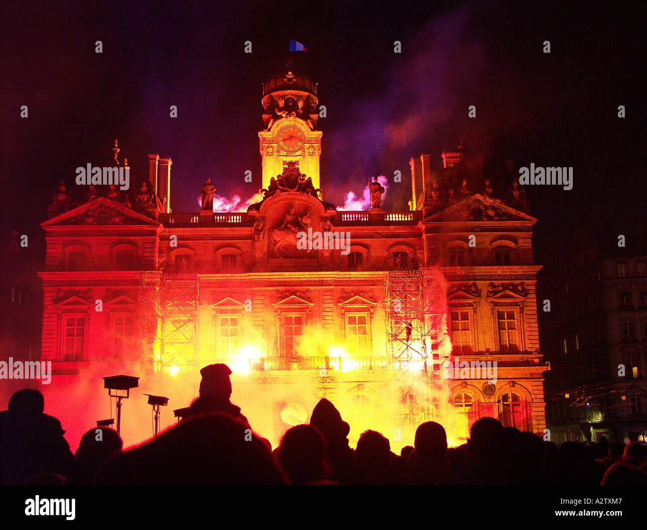 Light show of Lyon in December 8th FRANCE Stock Photo - Alamy