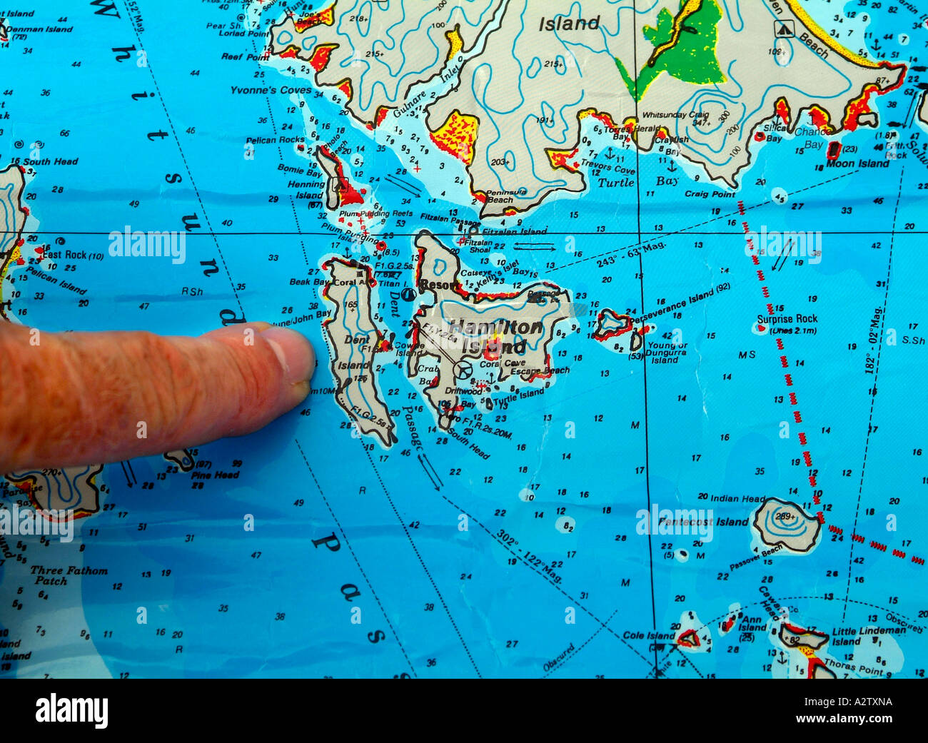 map whitsundays Queensland Australia photo by Bruce Miller Stock Photo ...