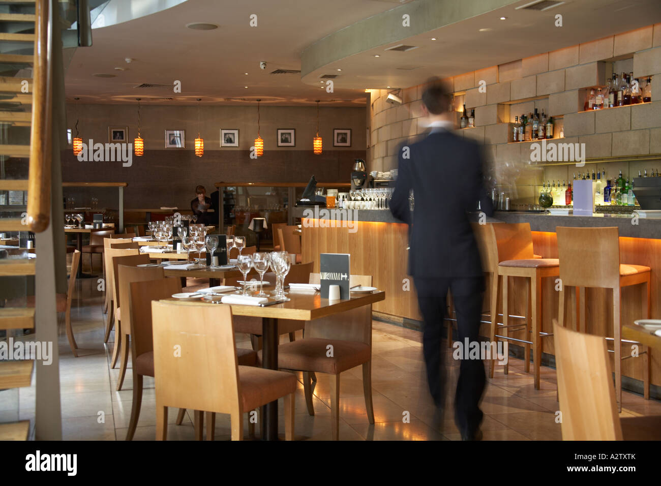 Hush Brasserie restaurant interior in Mayfair London W1 England Stock ...