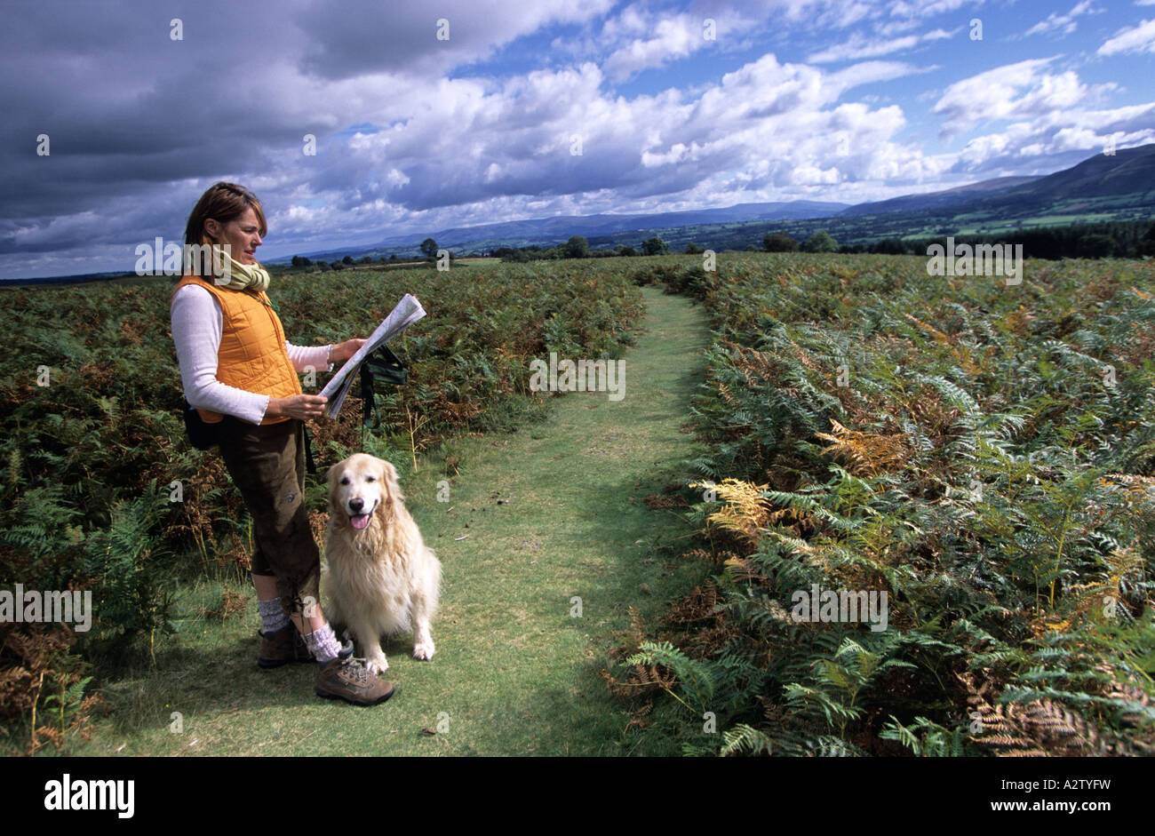Map of brecon hi-res stock photography and images - Alamy