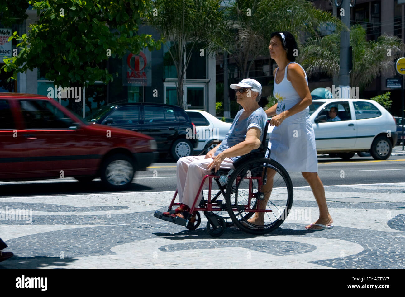 Stock photo of a social worker with an elder patient Rio de Janeiro ...