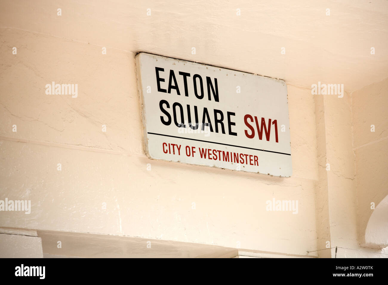 Eaton Square street sign in Belgravia London SW1 England Stock Photo ...