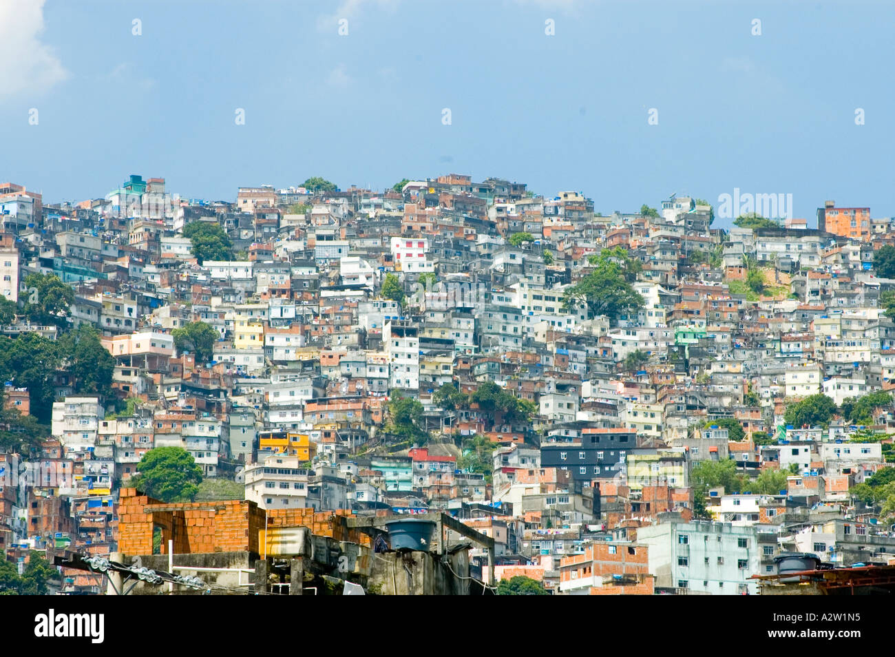 Stock photo of Brazilian favelas Rocihna Unplanned building Rio de ...
