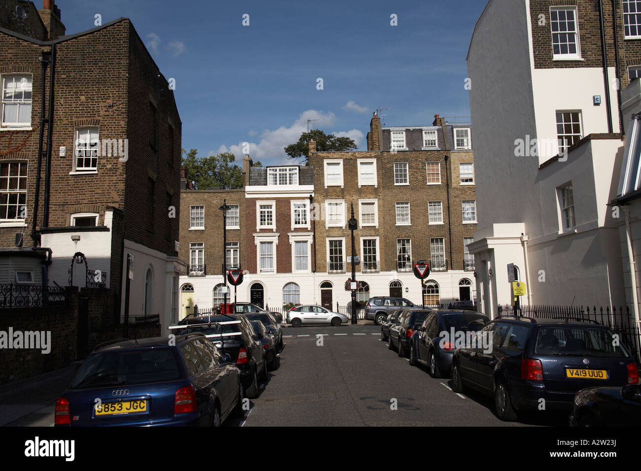 Staggered roof heights of Victorian terraced houses and buildings of ...