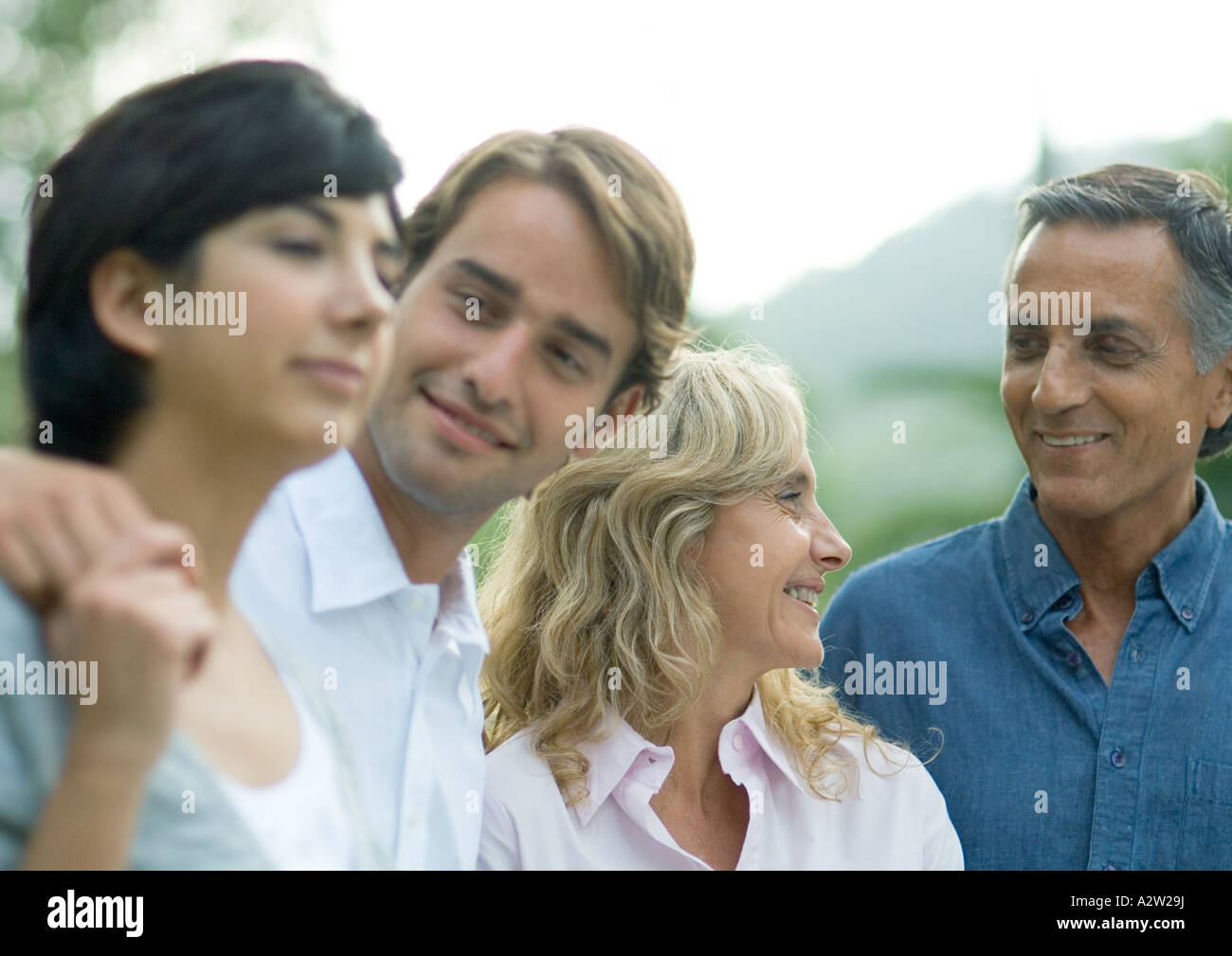 Two generations, two couples Stock Photo - Alamy