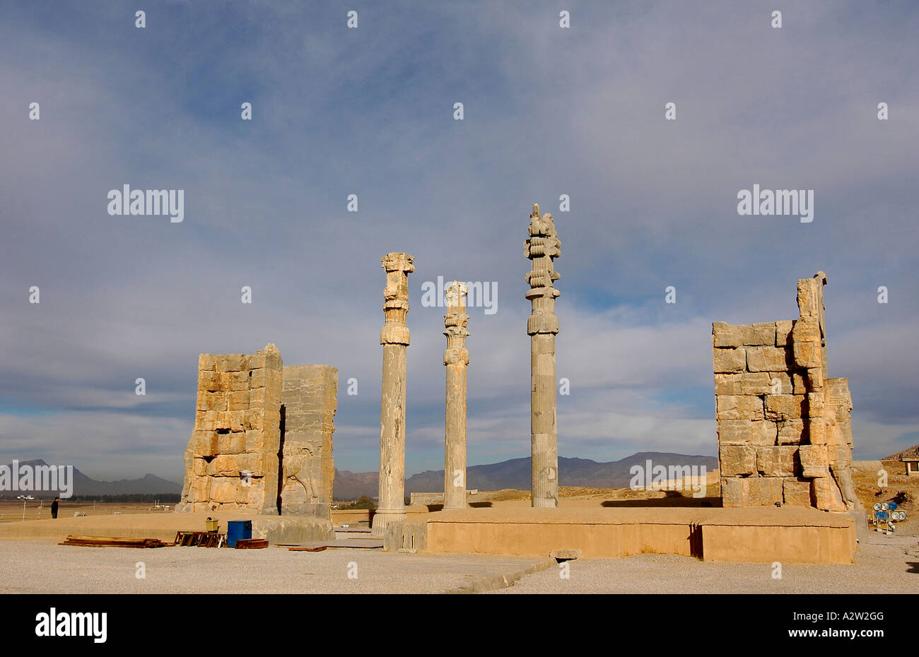 General overview of the remains of a palace at the Persepolis ...
