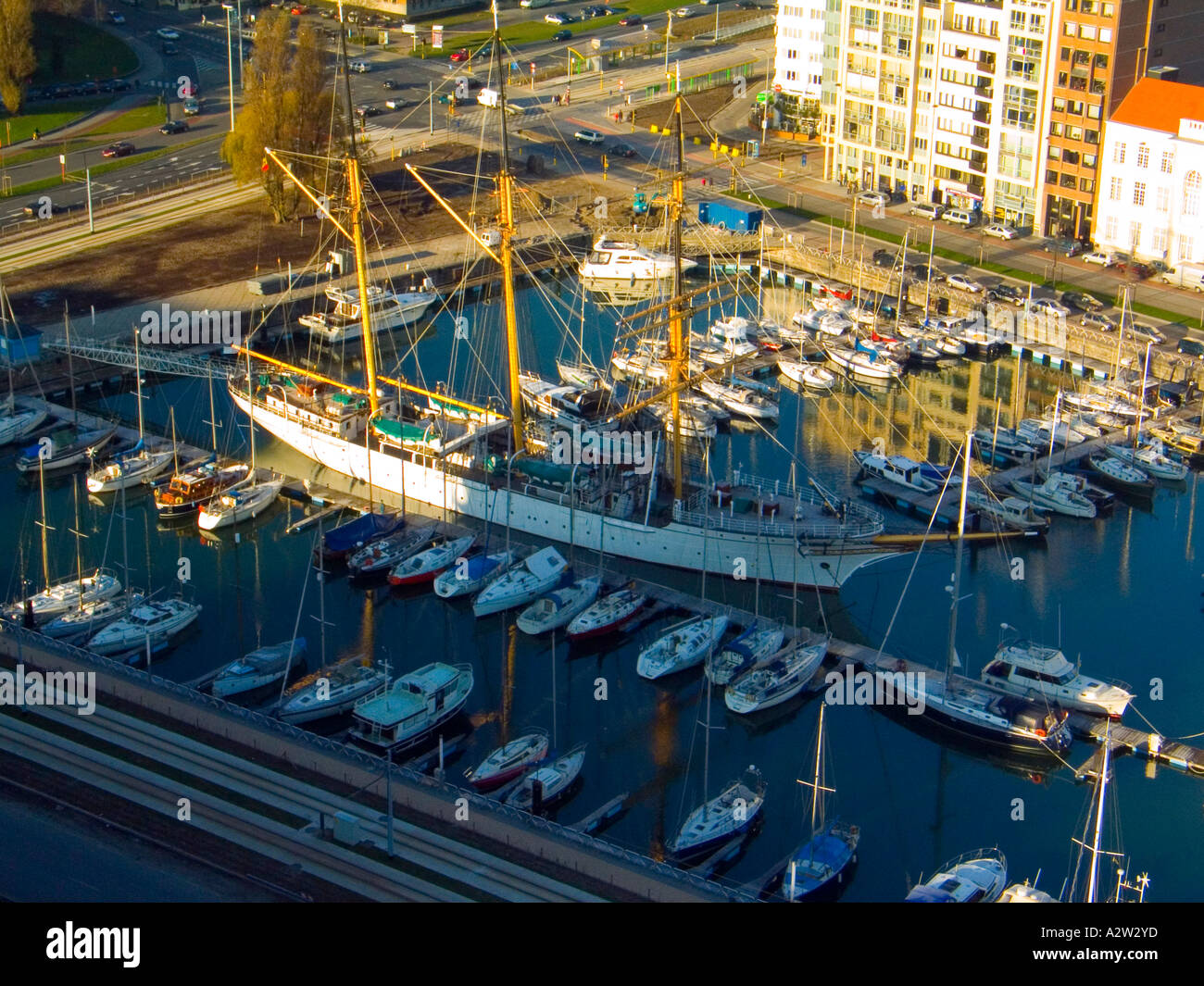Aerial view of the city of Ostend Belgium Stock Photo - Alamy