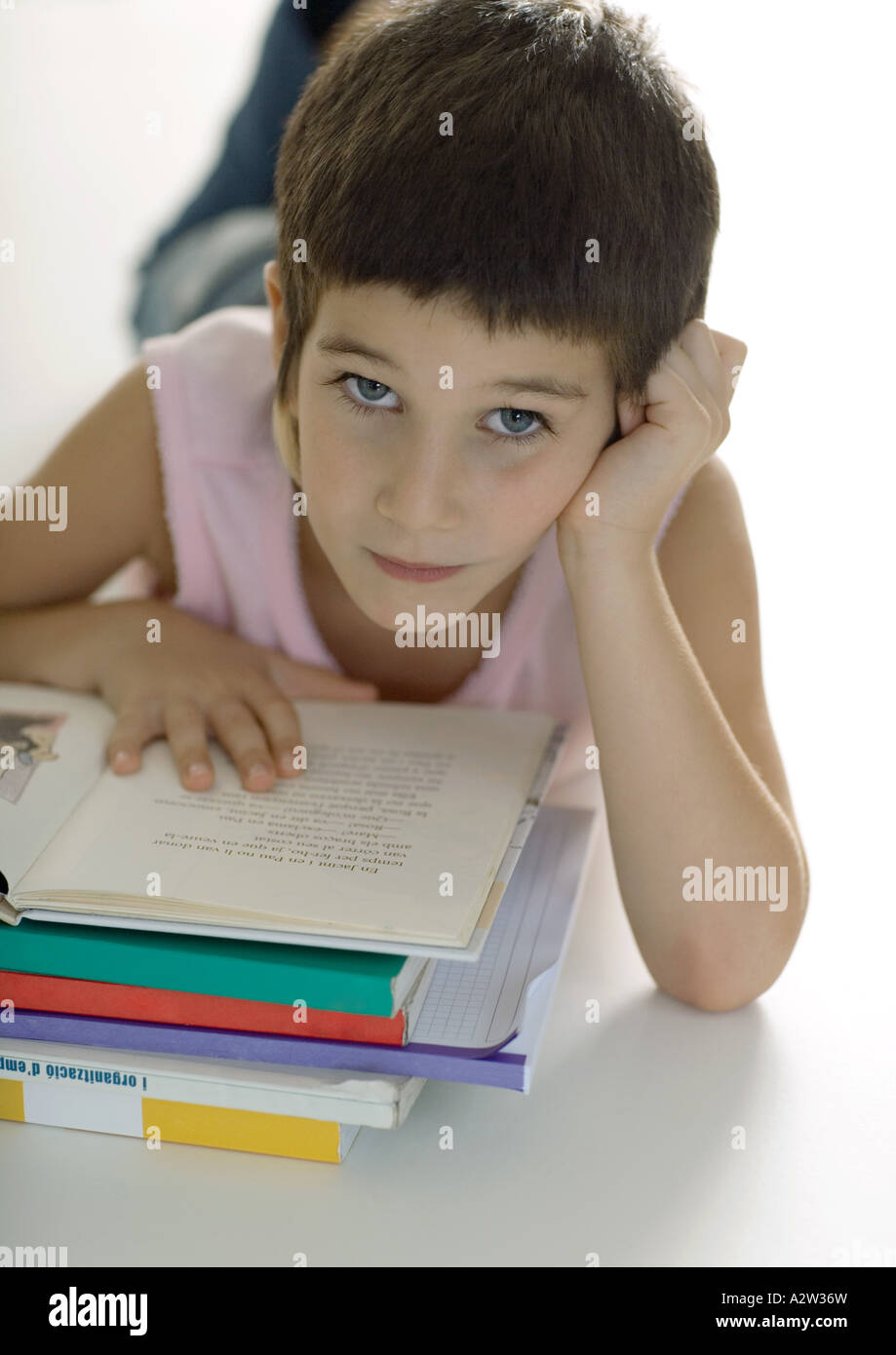 Child doing homework Stock Photo - Alamy
