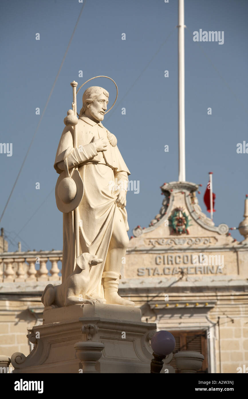 Carved Christian religious figure outside St Catherine s church in ...