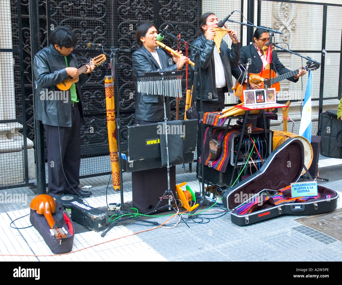 Musicians Street performers Buenos Aires Argentina Stock Photo - Alamy