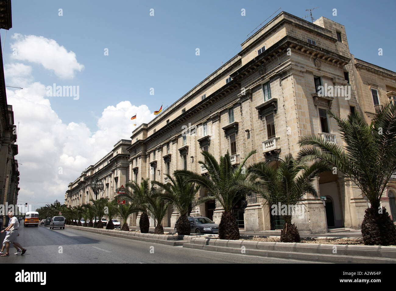 German Embassy building on Anne street in Valetta Malta Stock Photo - Alamy