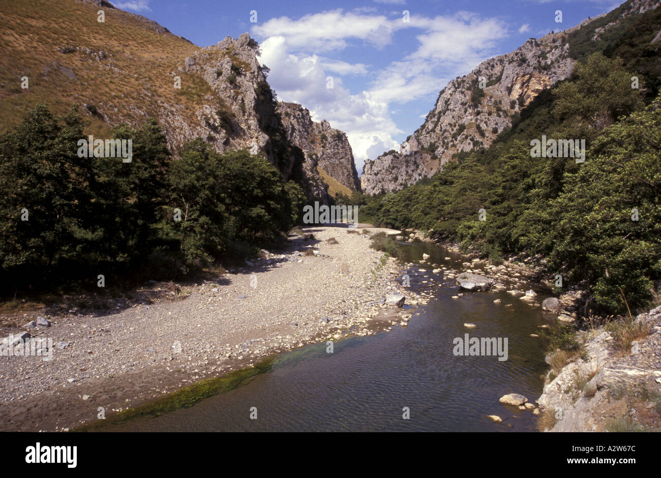 Gorge of Mingardo river Stock Photo - Alamy