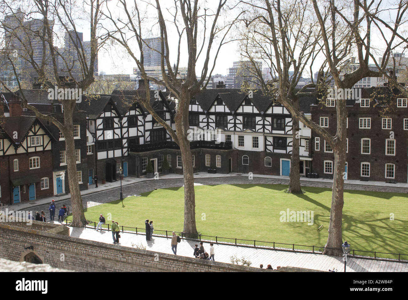 Tower Green lawn and Queen s House in Tower of London City of London ...
