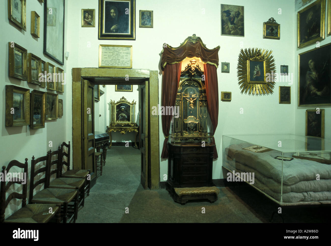 Santa Maria Francesca museum in Spanish block Stock Photo - Alamy