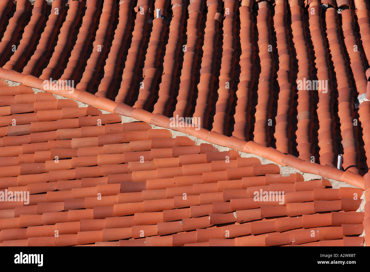 Red Adobe Tile Roof Stock Photo - Alamy