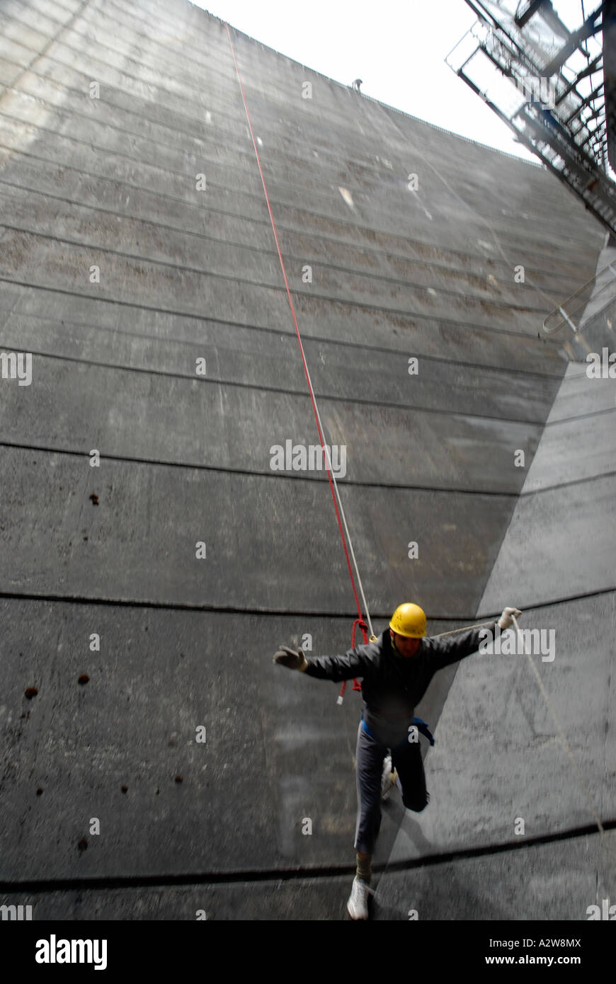 At 140 metre Gordon's Dam in western Tasmania is the highest commercial abseil in the world ...