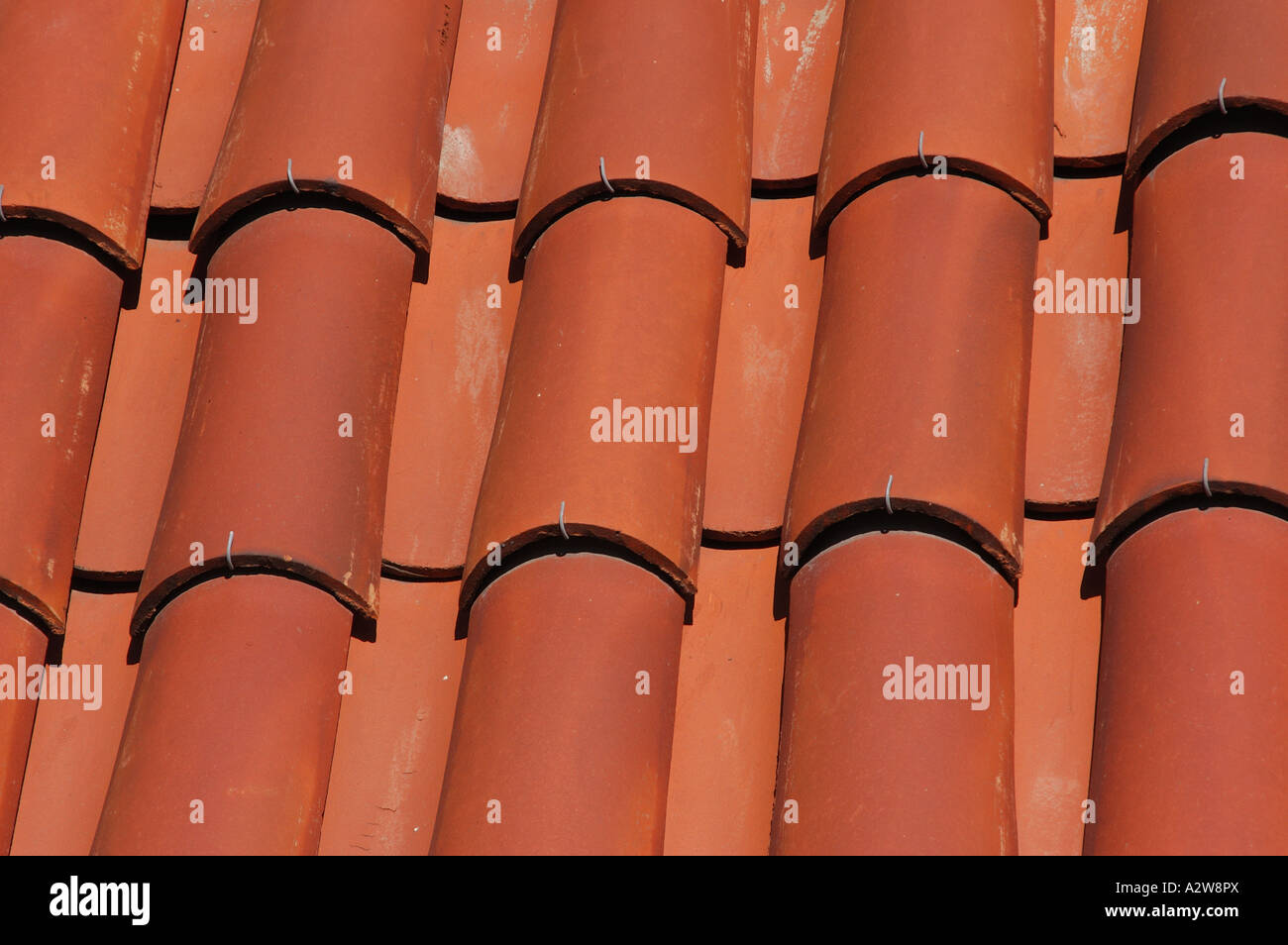 Red Adobe Tile Roof Stock Photo - Alamy
