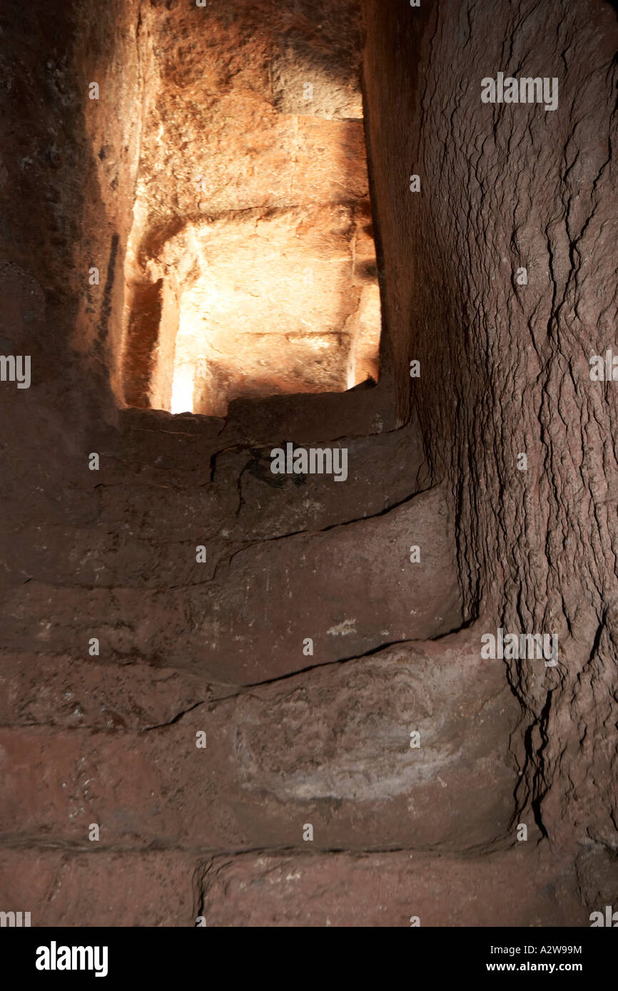 Bet Meskel rock hewn Orthodox Christian church carved out of volcanic ...