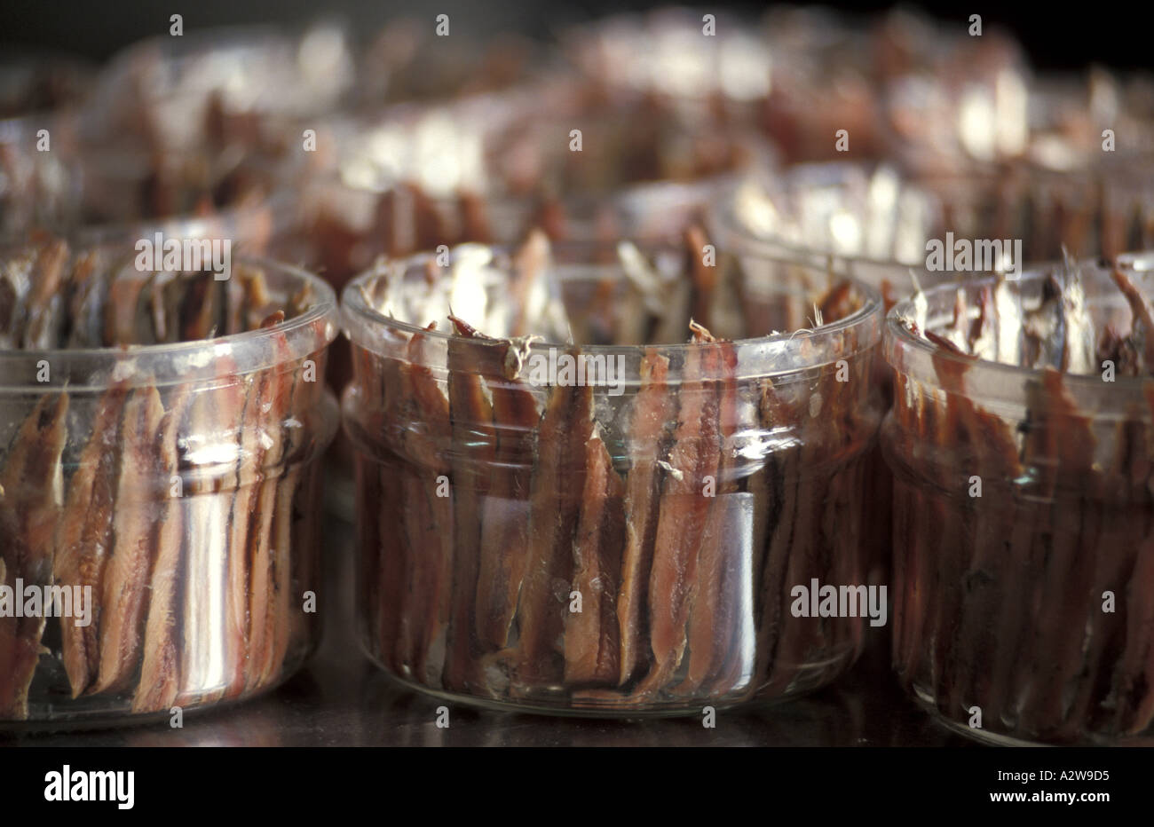 Preparation of the anchovies Stock Photo - Alamy