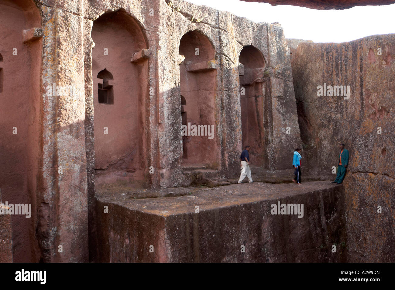 Arches outside the Bet Gabriel Rafael rock hewn Orthodox Christian ...