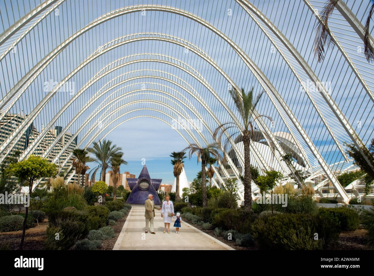 L'Umbracle in the City of Arts and Sciences Stock Photo - Alamy