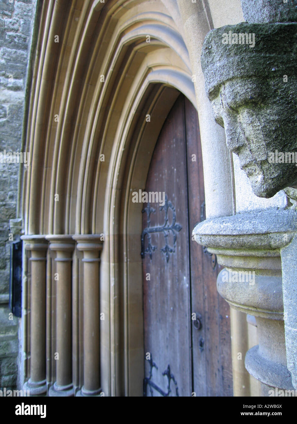 Arched doorway to Christ Church Southgate England UK Stock Photo - Alamy