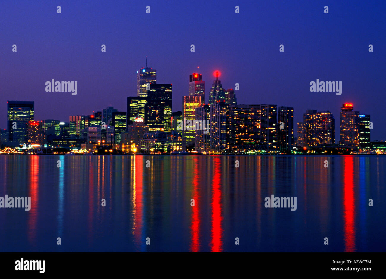 Canada Ontario Toronto skyline at night Stock Photo - Alamy