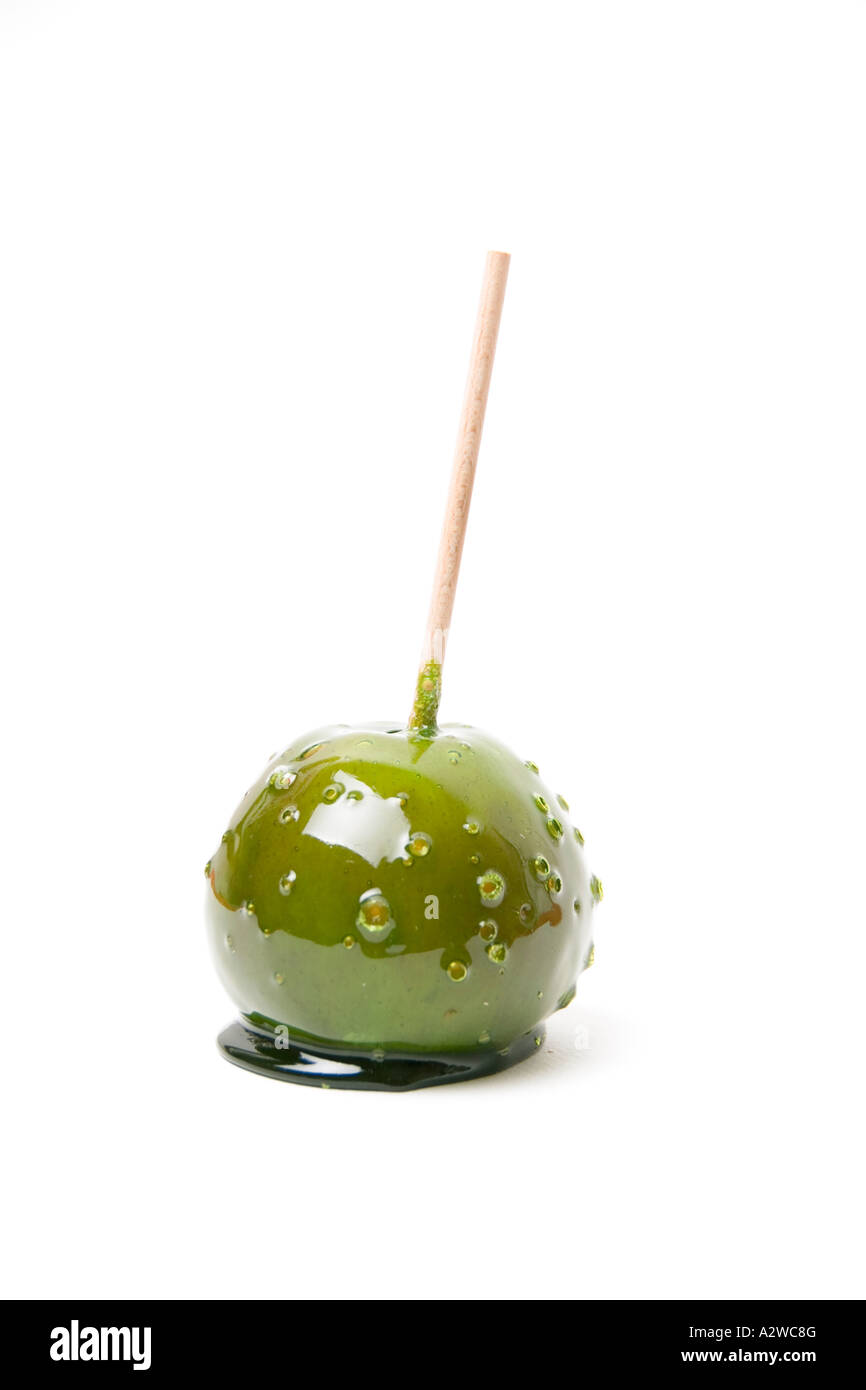 green candied apple - green Candy Apples Stock Photo - Alamy