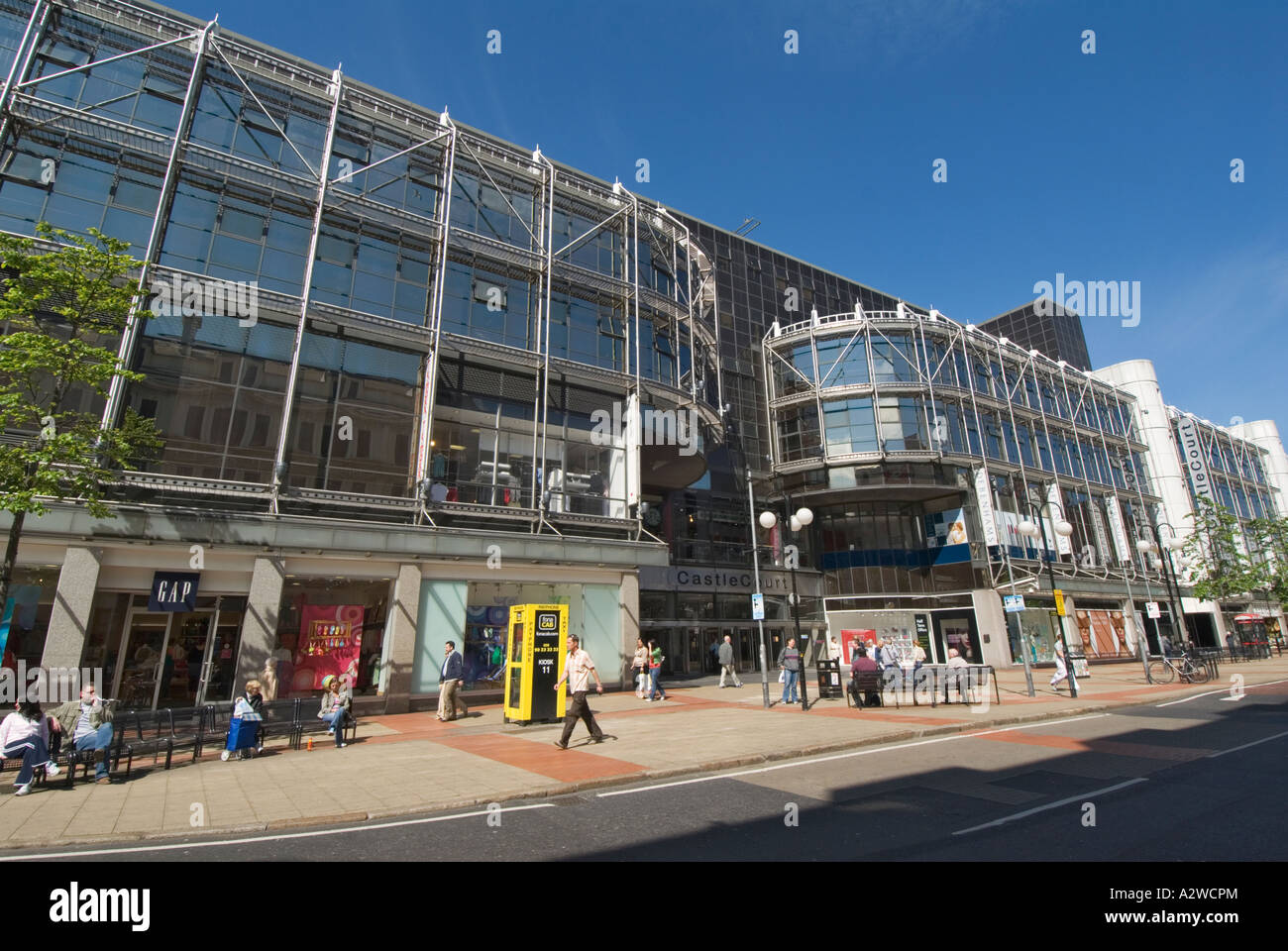 Northern Ireland Belfast Castle Court Centre shopping shop Stock Photo ...