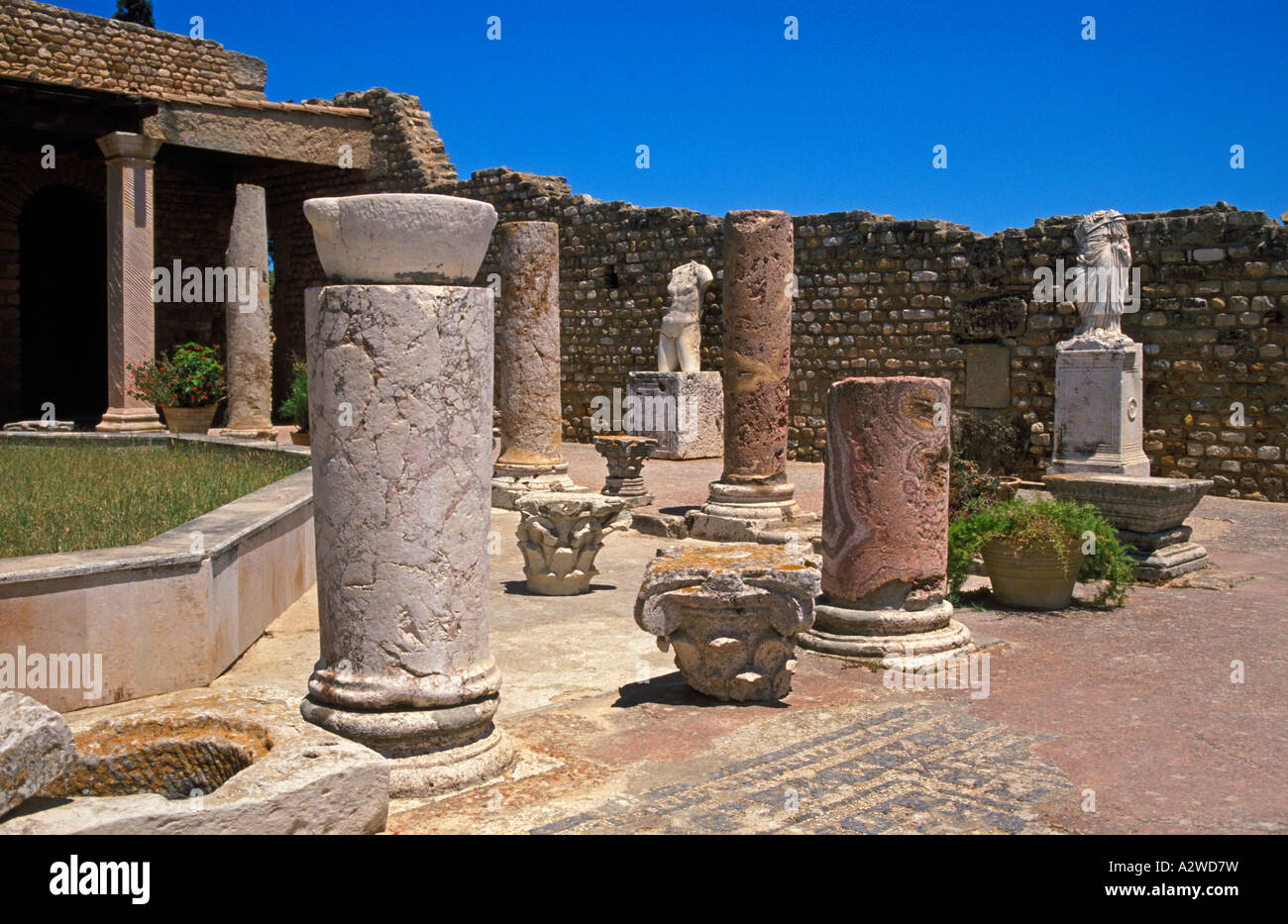 Tunisia Carthage the Roman Villa Stock Photo - Alamy