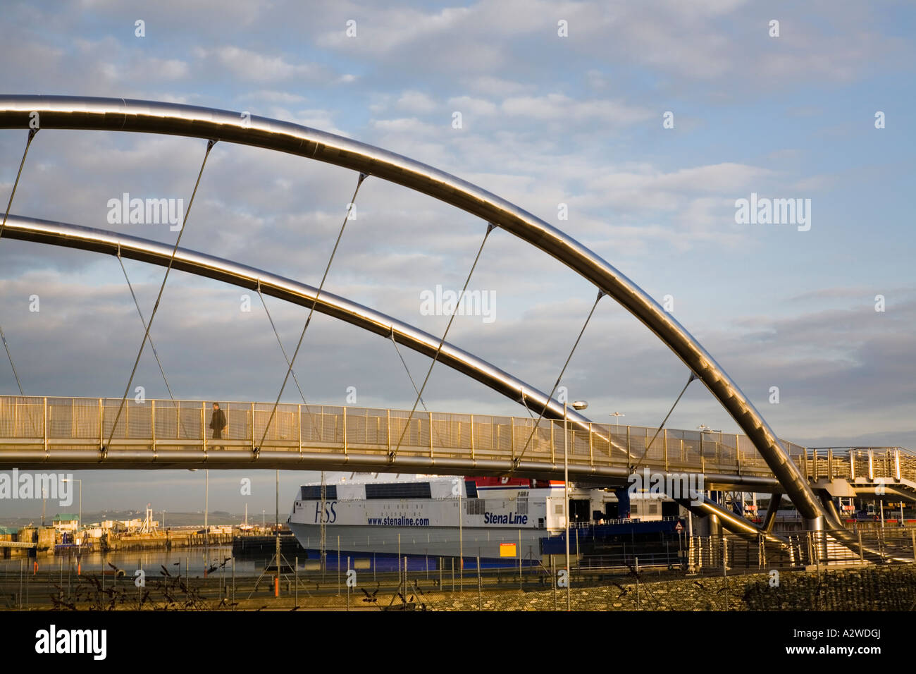 CELTIC GATEWAY BRIDGE Holyhead Anglesey North Wales UK Stock Photo - Alamy