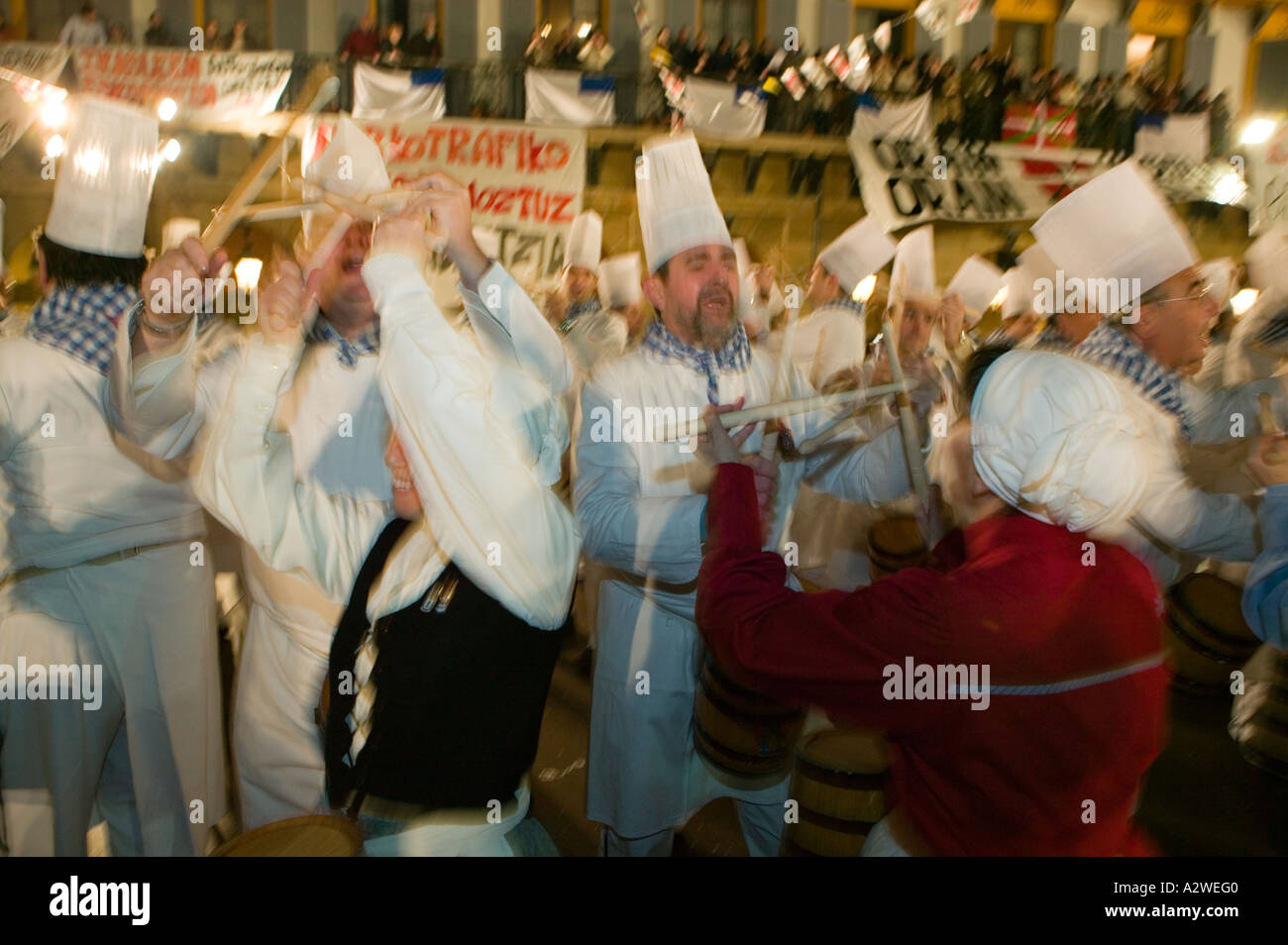 Basque women in traditional dress during La Tamborrada, Donostia San ...