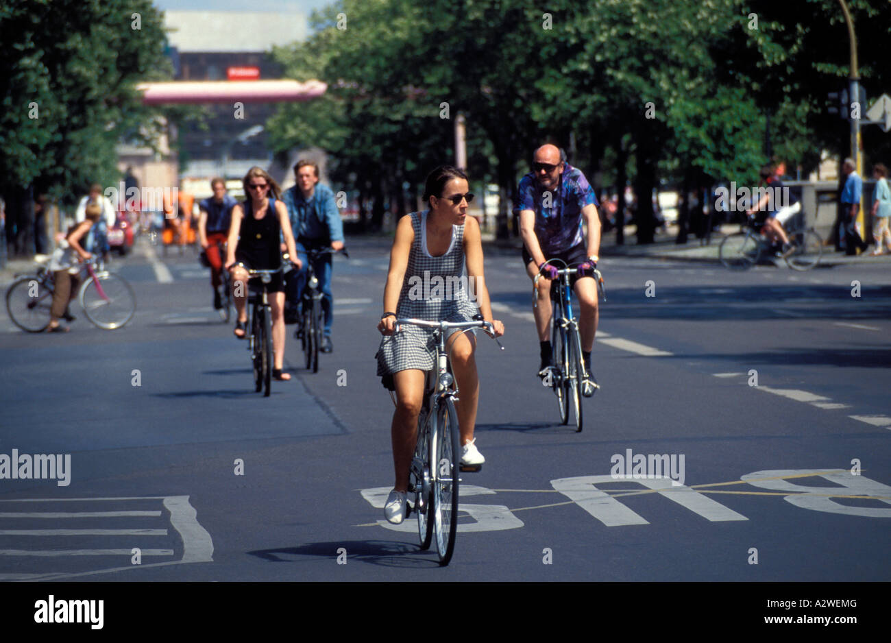 Germany Berlin cyclists Stock Photo - Alamy