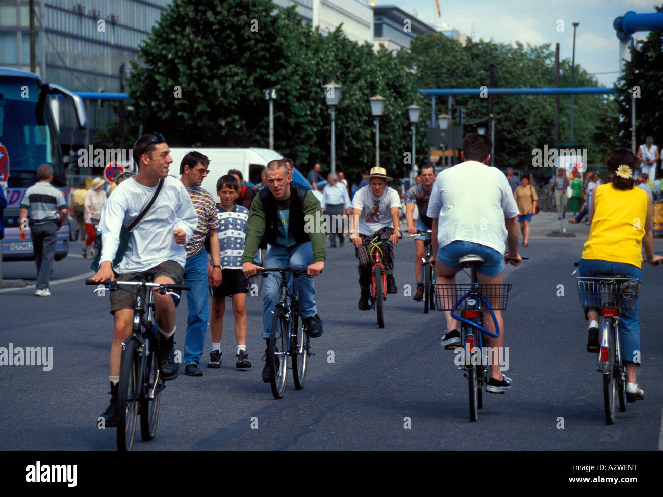 Germany Berlin cyclists Stock Photo - Alamy