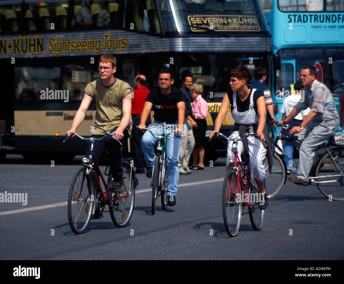 Germany Berlin cyclists Stock Photo - Alamy