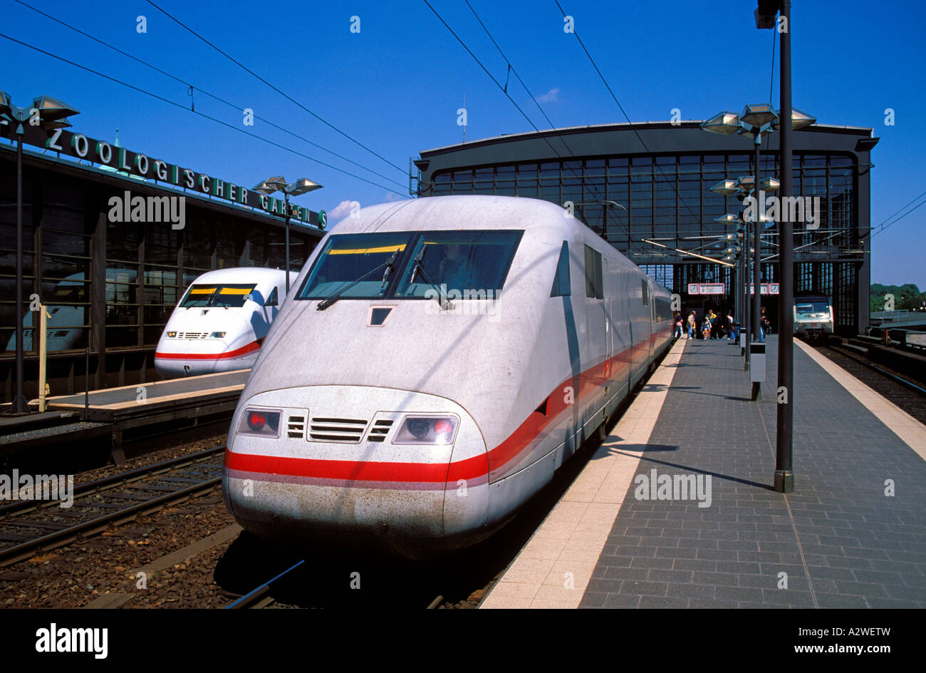 Germany Berlin two ICE trains at the Zoo station Stock Photo - Alamy