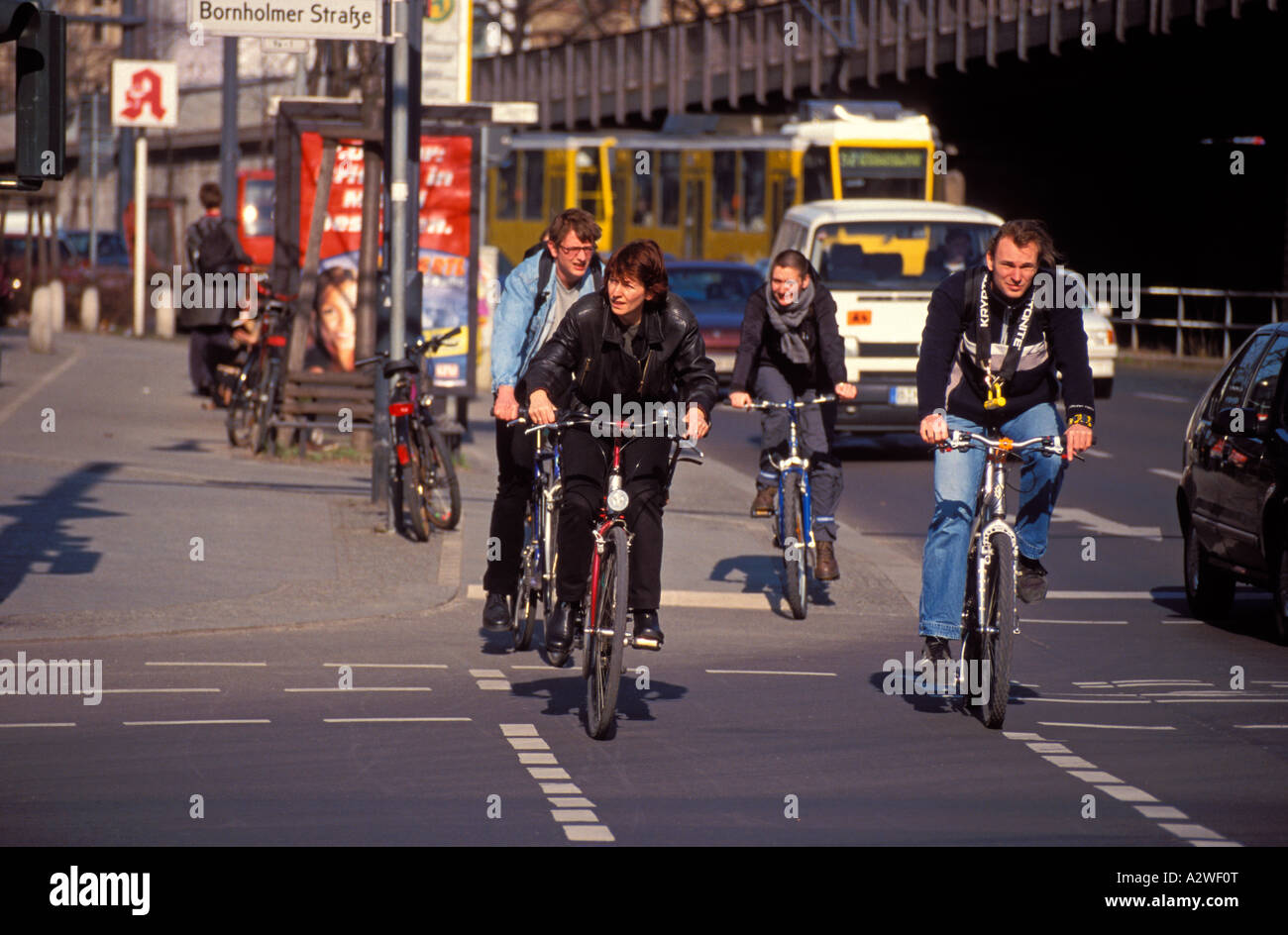 Germany Berlin cyclists Stock Photo - Alamy